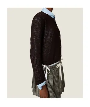 Miu Miu Crew Neck Button-up Cardigan