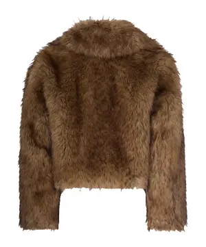 STAND STUDIO Lapel Long-sleeved Fur Coat