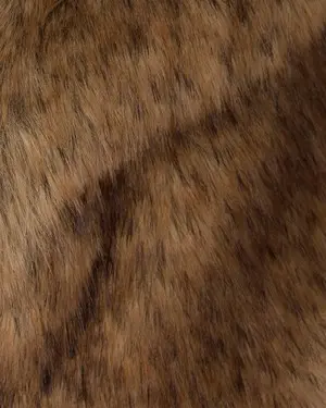 STAND STUDIO Lapel Long-sleeved Fur Coat