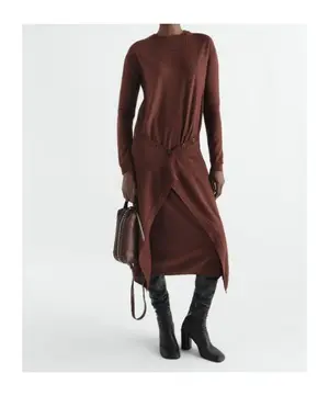 LEMAIRE Merino Wool Blend Buttoned Dress