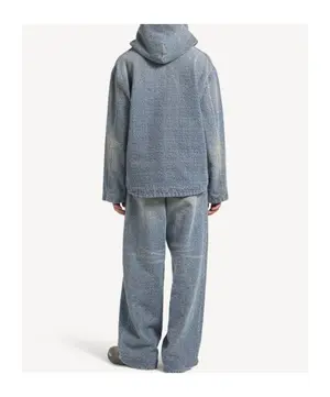 Balenciaga Denim Stitch Baggy Jeans - Dark Blue