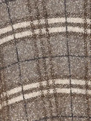 Brunello Cucinelli Checked Crewneck Jumper With Sequins