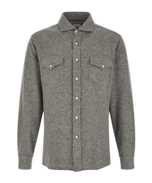 Brunello Cucinelli Western Shirt - Gray