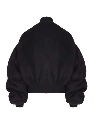 Rick Owens Cropped Oversized Bomber Jacket