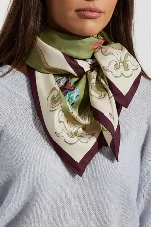 Moschino Patterned Silk Scarf