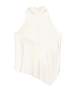 Brunello Cucinelli Asymmetric Halterneck Top - White