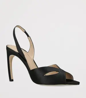 Victoria Beckham Satin Harlow Mask Slingback Heels 100