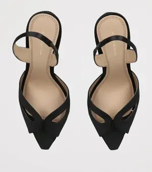 Victoria Beckham Satin Harlow Mask Slingback Heels 100