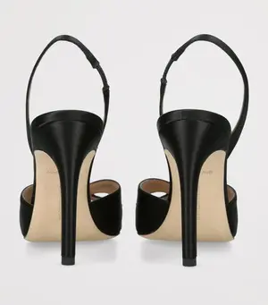 Victoria Beckham Satin Harlow Mask Slingback Heels 100