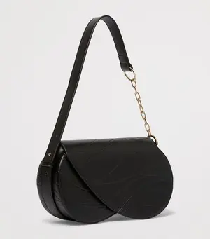 Marina Rinaldi Faux Leather Shoulder Bag - Black