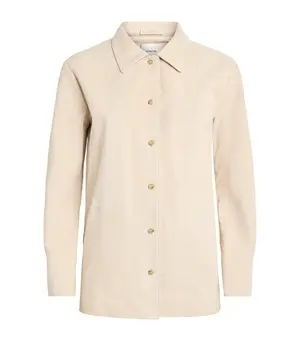 Vince Suede Overshirt - Beige