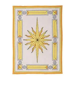 SAVED NY X Damien Nicolas Roux Cashmere Sunburst Throw - Yellow