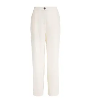 Colombo Cashmere Straight Trousers - White