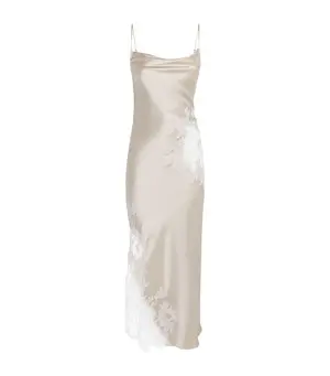 TORLOWEI Silk-lace Elsa Slip Dress