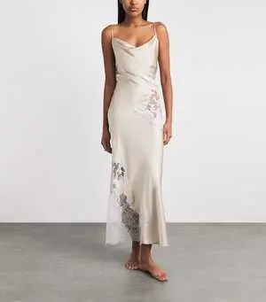 TORLOWEI Silk-lace Elsa Slip Dress
