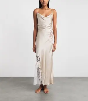 TORLOWEI Silk-lace Elsa Slip Dress