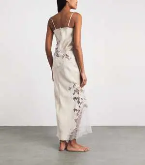 TORLOWEI Silk-lace Elsa Slip Dress