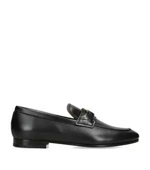 Valentino Garavani Leather Vlogo Loafers