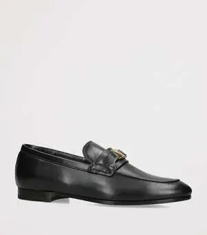 Valentino Garavani Leather Vlogo Loafers