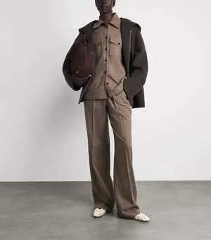 Kiton Virgin Wool-cashmere Straight Trousers