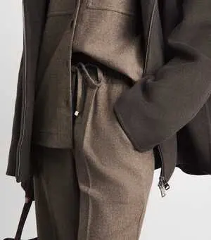 Kiton Virgin Wool-cashmere Straight Trousers