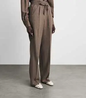 Kiton Virgin Wool-cashmere Straight Trousers