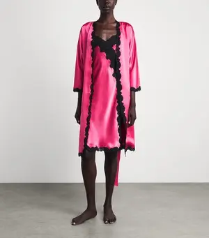 Loretta Caponi Silk Nausica Short Nightdress