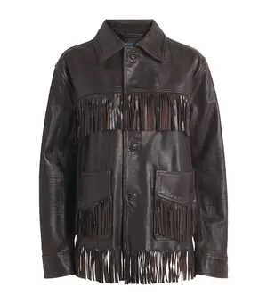 Polo Ralph Lauren Fringed Leather Jacket