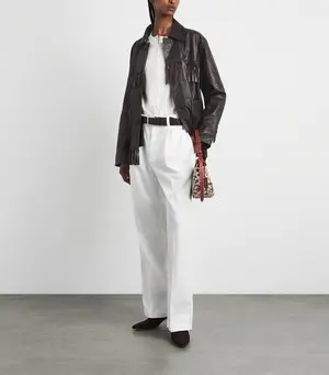 Polo Ralph Lauren Fringed Leather Jacket