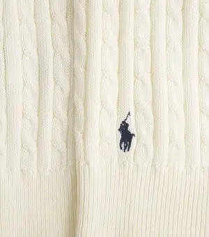 Polo Ralph Lauren Cable-knit Short-sleeve Henley Sweater