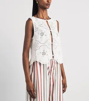 Matteau Broderie Anglais Sleeveless Blouse