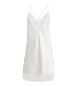 AUBADE Silk-blend Midnight Whisper Nightdress - White