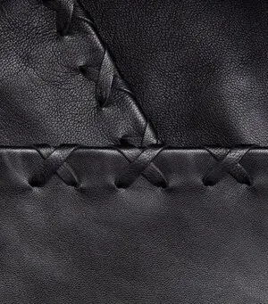 RÓHE Leather Jacket With Blanket Stitch Detailing
