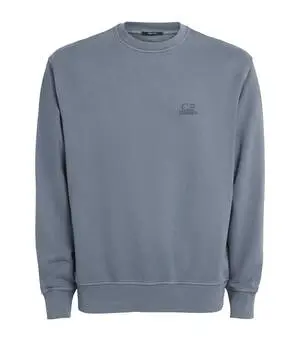 C.P. COMPANY Cotton Embroidered Logo Crewneck Sweatshirt