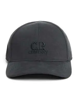 C.P. COMPANY Cotton Logo Baseball Cap - Black