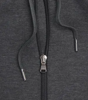 Polo Ralph Lauren Zip-up Hoodie With Embroidered Logo - Grey