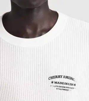 CHERRY LOS ANGELES Ribbed Thermal Long Sleeve Pullover