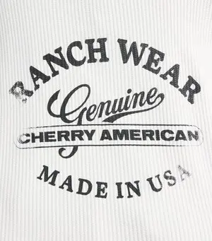 CHERRY LOS ANGELES Ribbed Thermal Long Sleeve Pullover