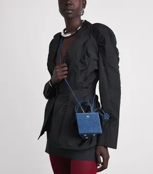 TALEL PARIS Small Denim Triangle Bag