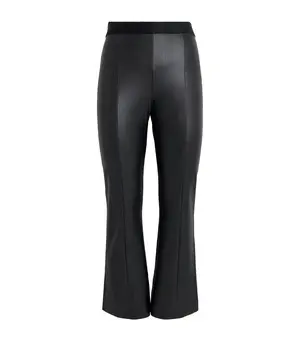 Wolford Faux Leather Jenna Cropped Trousers - Black