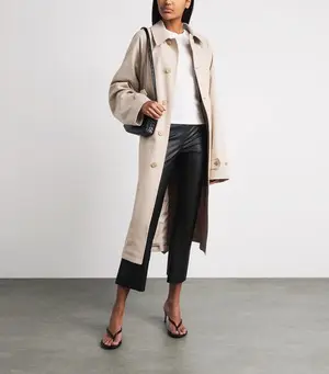 Wolford Faux Leather Cropped Slim Fit Trousers