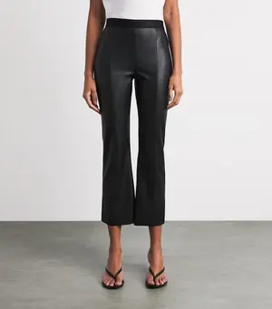 Wolford Faux Leather Cropped Slim Fit Trousers