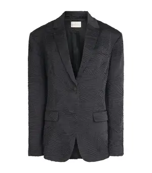 Ulla Johnson Satin Dehmi Blazer - Black