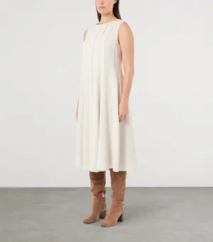 Marina Rinaldi Paneled A-line Midi Dress