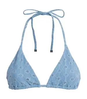 Devon Windsor Elis Triangle Bikini Top - Blue