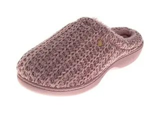 Badgley Mischka Sparkling Ribbon Slippers - Pink