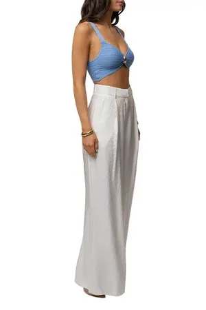 JLUXLABEL Adeline Embellished Bralette Top - Blue