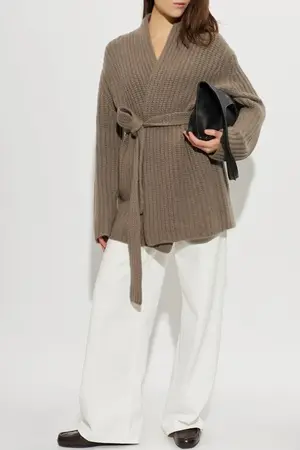 LISA YANG Jacqueline' Cashmere Waffle-knit Shawl Collar Cardigan