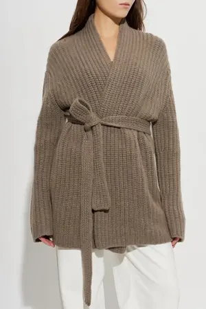 LISA YANG Jacqueline' Cashmere Waffle-knit Shawl Collar Cardigan