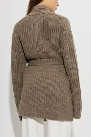 LISA YANG Jacqueline' Cashmere Waffle-knit Shawl Collar Cardigan
